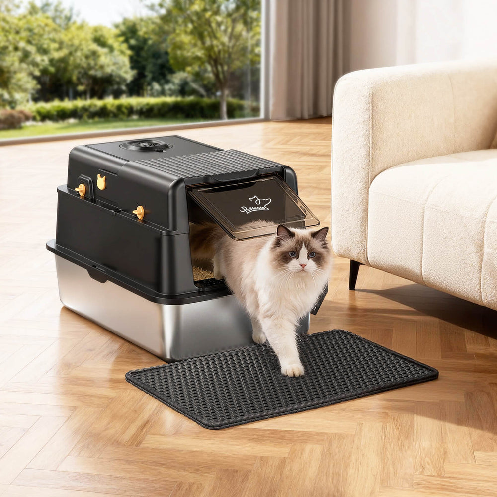 XXXL Stainless Steel Cat Litter Box for Large Cats & Odor Control